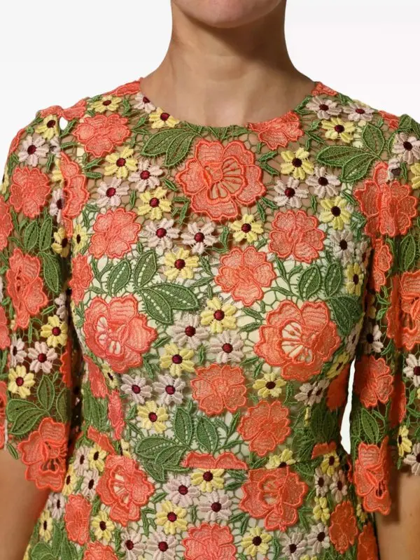 Dolce & Gabbana Floral-embroidery A-line Mini Dress