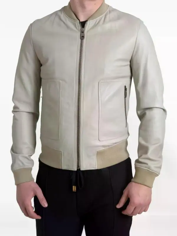 Dolce & Gabbana Leather Bomber Jacket