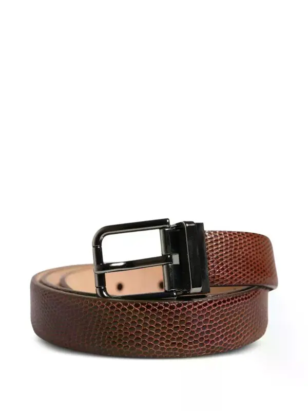 Dolce & Gabbana Lizard-effect Buckle Belt