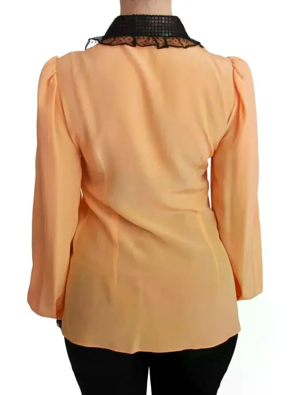 Dolce & Gabbana Ruffled Sequin-embellished Blouse