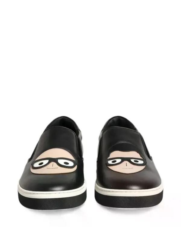 Dolce & Gabbana Leather Slip-on Sneakers