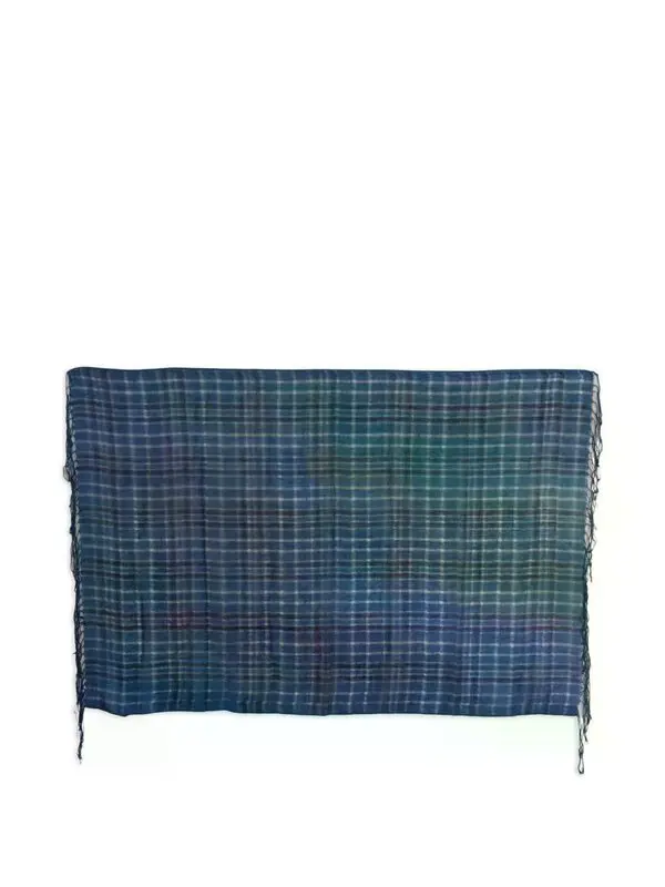 Costume National Chequered Fringed Scarf
