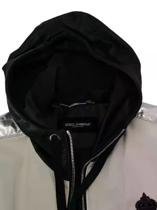 Dolce & Gabbana Colour-block Leather Jacket