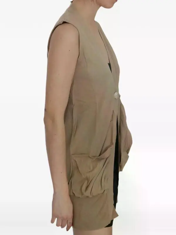 PINK MEMORIES Sleeveless Button-fastening Cardigan