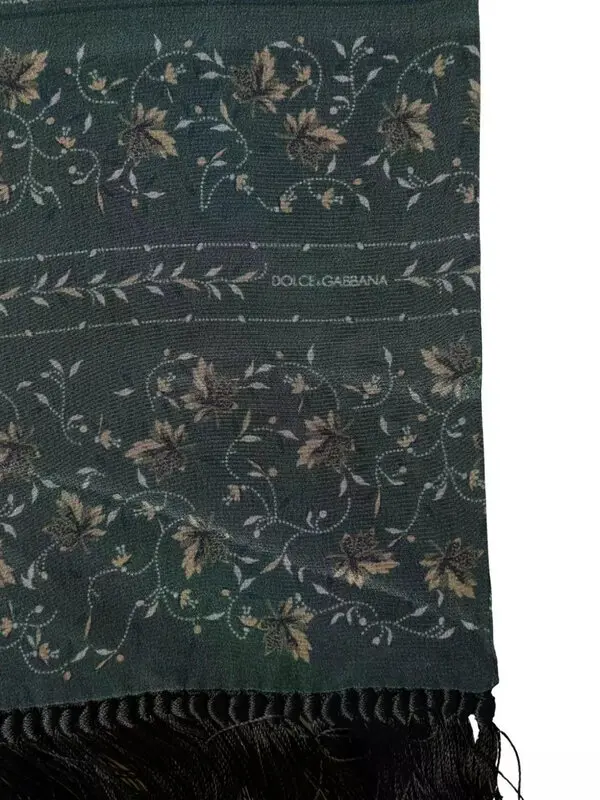 Dolce & Gabbana Floral-pattern Fringed Scarf