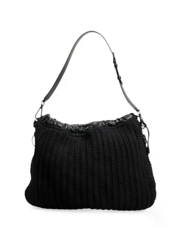 Dolce & Gabbana Knitted-design Shoulder Bag - Black