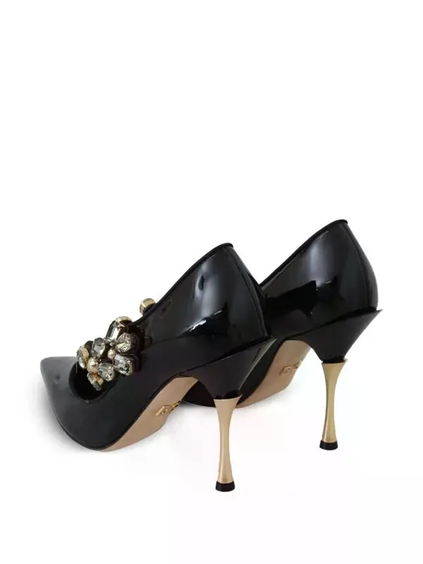 Dolce & Gabbana Crystal-embellished Patent Leather Pumps