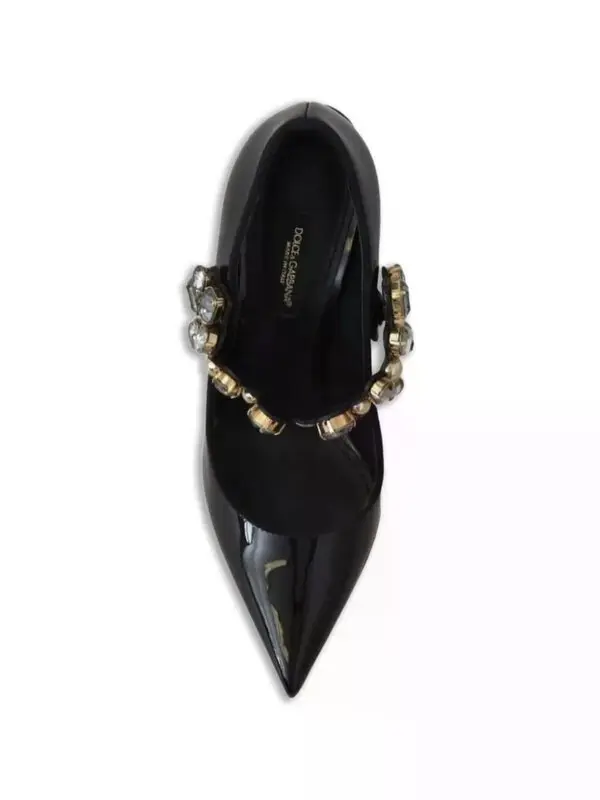 Dolce & Gabbana Crystal-embellished Patent Leather Pumps