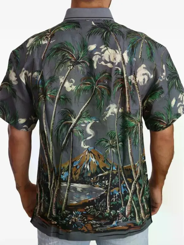 Dolce & Gabbana Tropical-print Short-sleeve Shirt