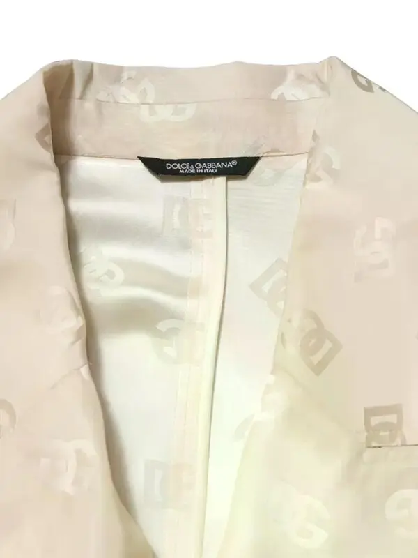 Dolce & Gabbana Monogram-pattern Double-breasted Blazer