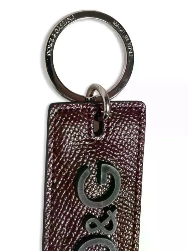 Dolce & Gabbana Logo-plaque Leather Keychain