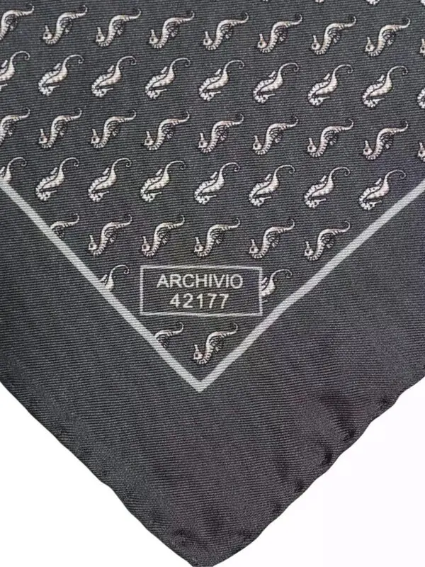 Dolce & Gabbana Seahorse-print Silk Pocket Square