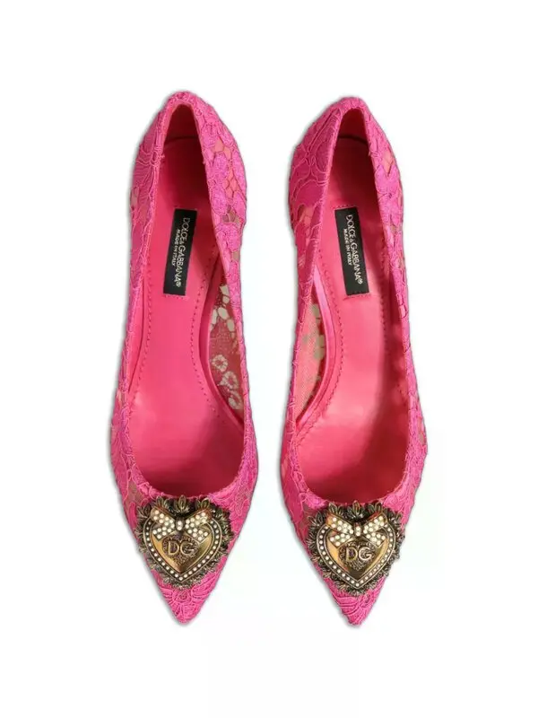Dolce & Gabbana Taormina Lace Devotion Sacred Heart Pumps