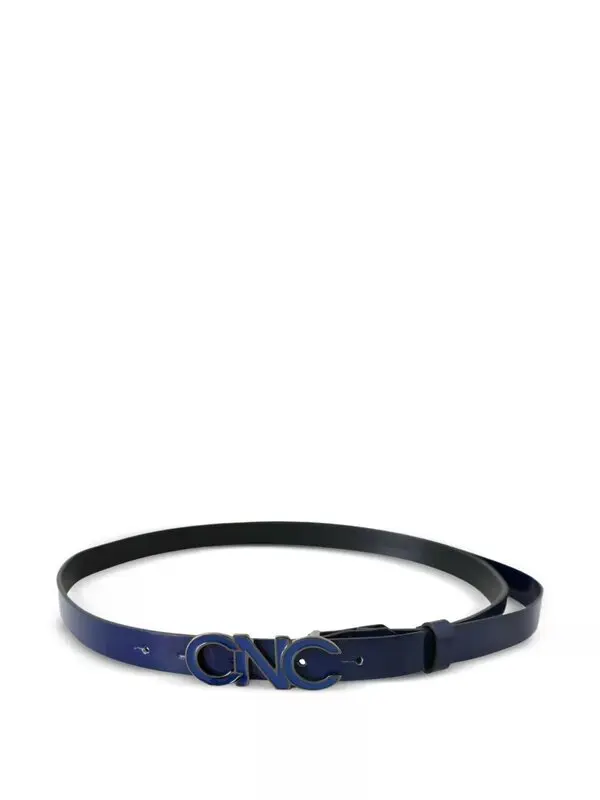 Costume National Logo-buckle Patentt-leather Belt - Blue
