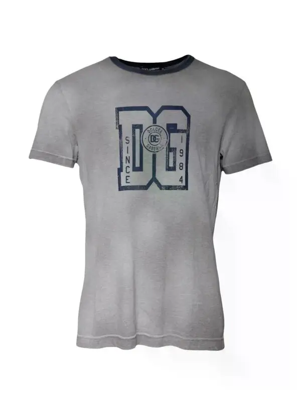 Dolce & Gabbana Logo-print Crew-neck T-shirt - Grey