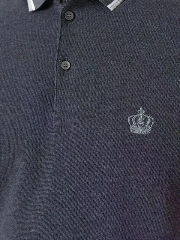 Dolce & Gabbana Embroidered Crown Polo Shirt
