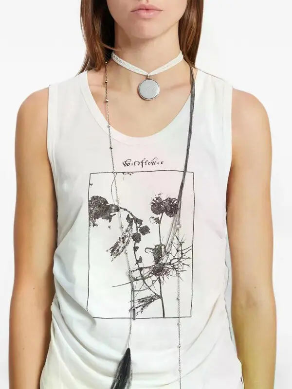 ANN DEMEULEMEESTER Feather-pendant Layered-chain Necklace