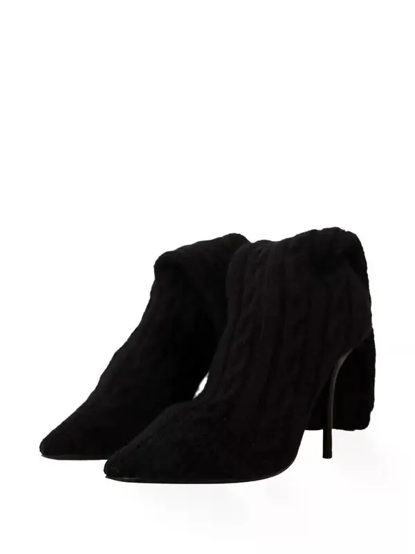 Dolce & Gabbana Cable-knit Knee-high Boots - Black