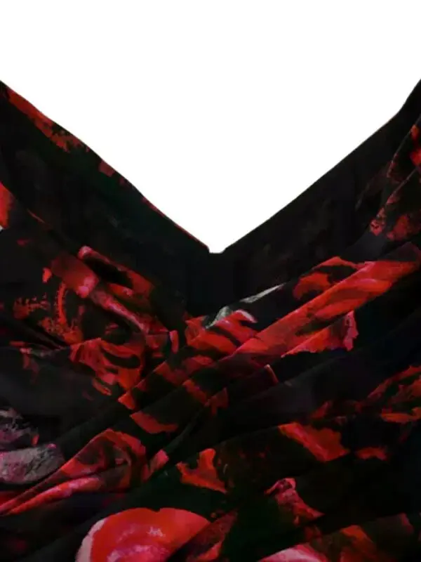 Dolce & Gabbana Floral-print Draped Maxi Gown