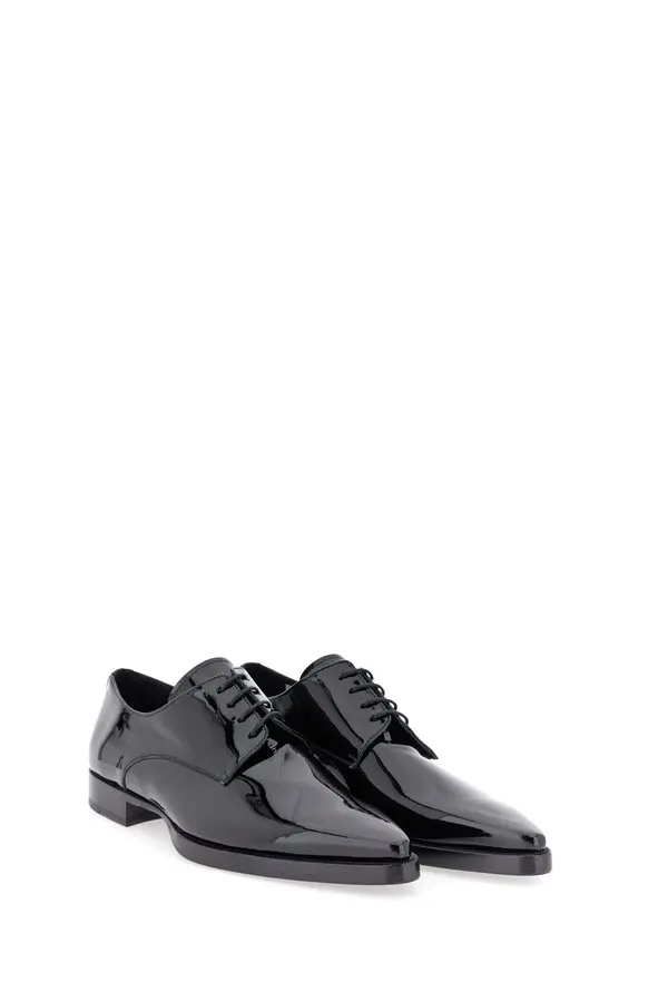 Dsquared2 Punk Laced-up Derby In Patent Leather