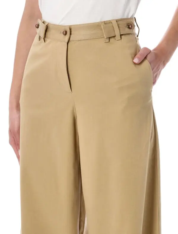 SESSUN Wide-leg Lyocell Gabardine Trousers
