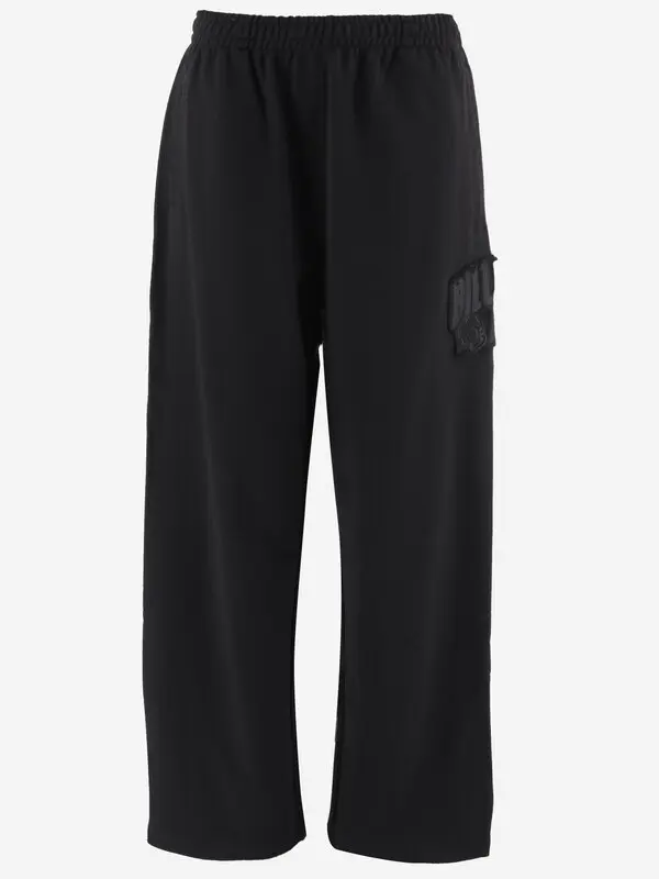 BILLIONAIRE Cotton Pants With Logo - Black