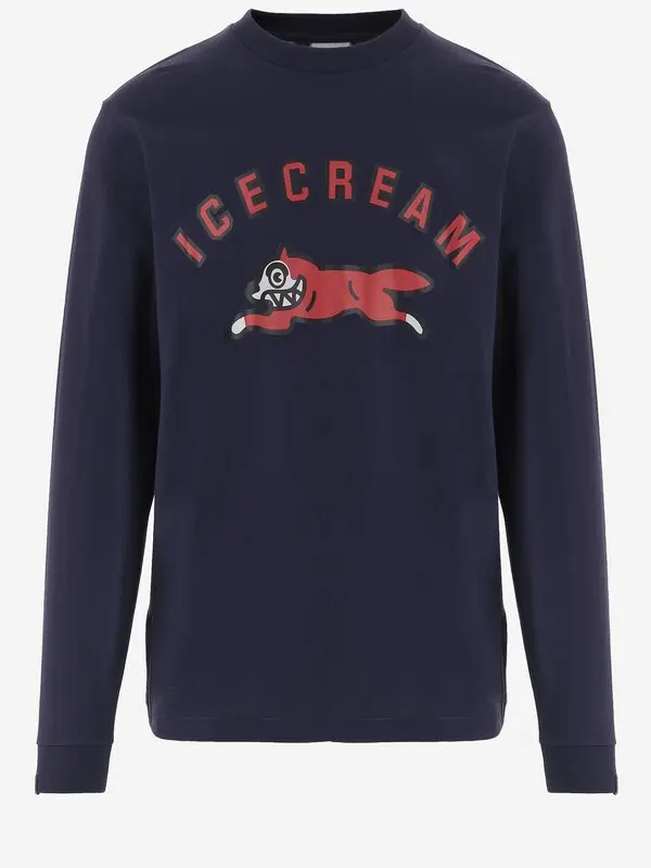 ICECREAM Cotton Shirt With Logo - Navy