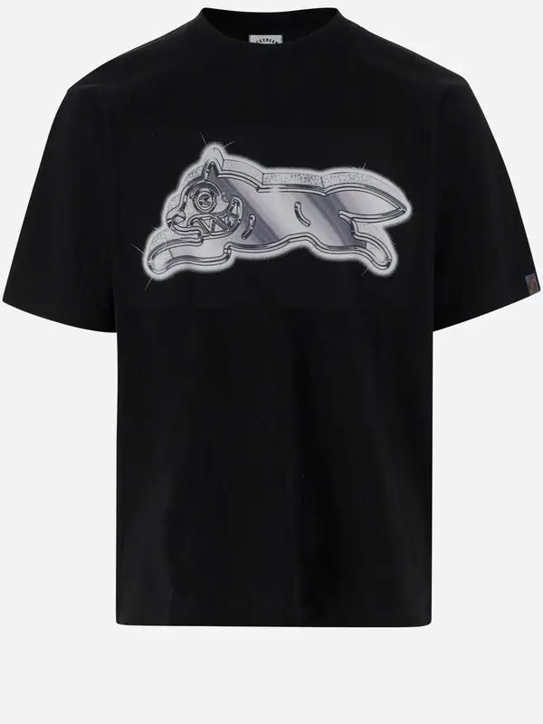 ICECREAM Cotton T Shirt With Logo - Black