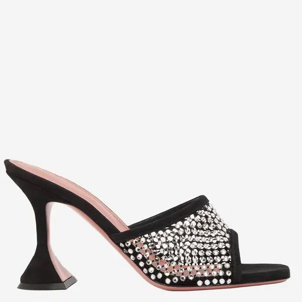Amina Muaddi Lupita Crystal Sandals