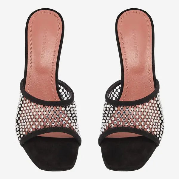 Amina Muaddi Lupita Crystal Sandals
