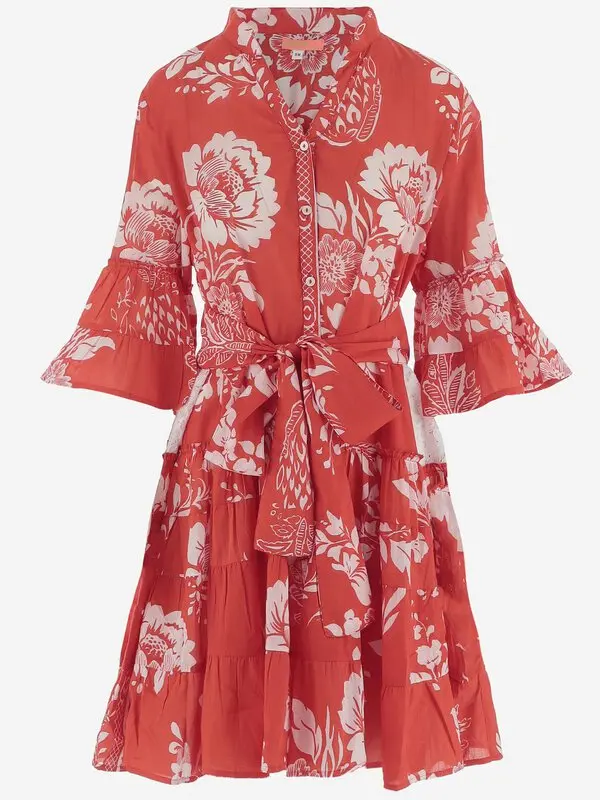 PEP'S CANNES Floral Print Cotton Dress