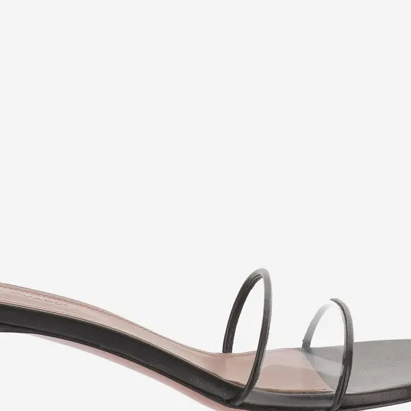 Amina Muaddi Andreea Glass Sandals - Black