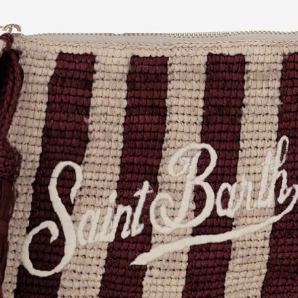 MC2 SAINT BARTH Rafiya Clutch With Logo