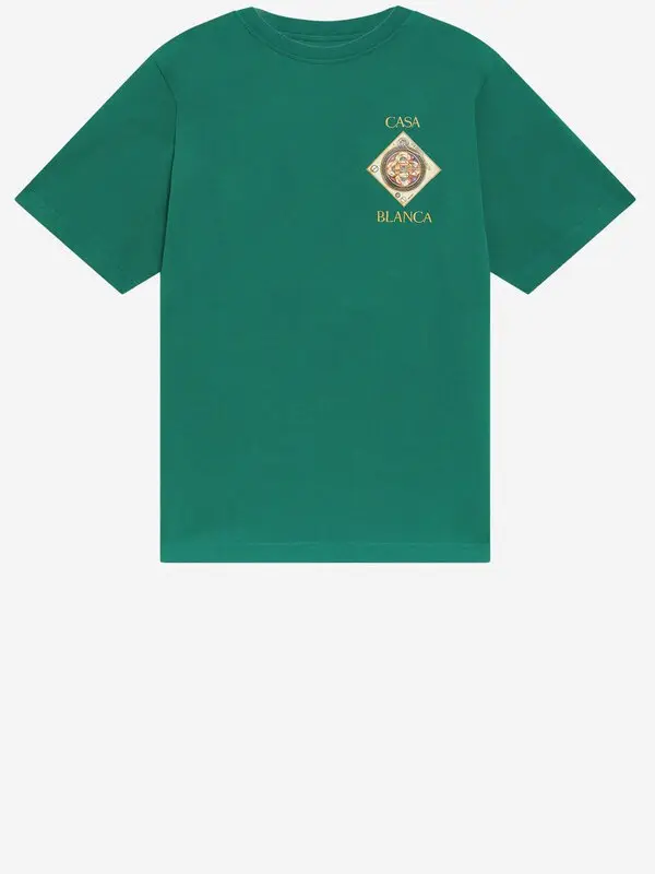 Casablanca Printed Cotton T Shirt - Verde