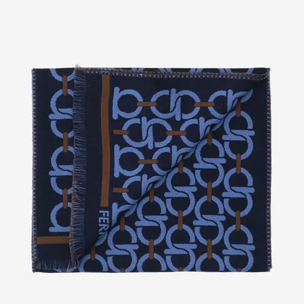 FERRAGAMO Wool Scarf With Hooks
