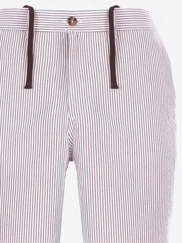 MC2 SAINT BARTH Striped Cotton Shorts