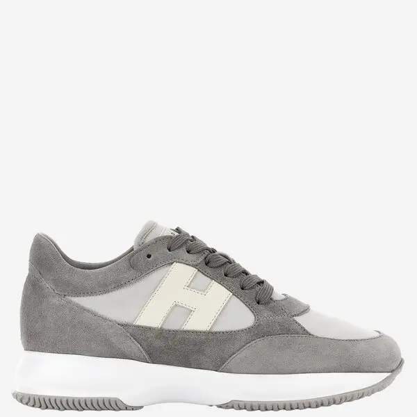 Hogan Interactive Sneakers In Leather And Nylon - Multi