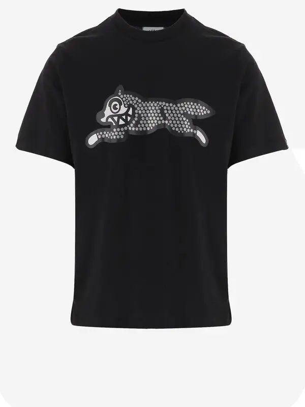 ICECREAM Cotton T Shirt With Logo - Black
