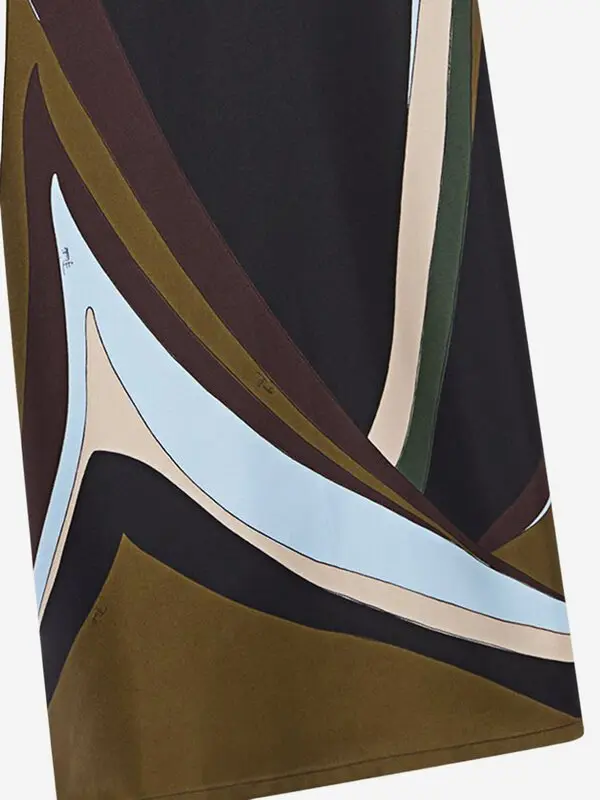 Emilio Pucci Silk Palazzo Pants With Fari Print