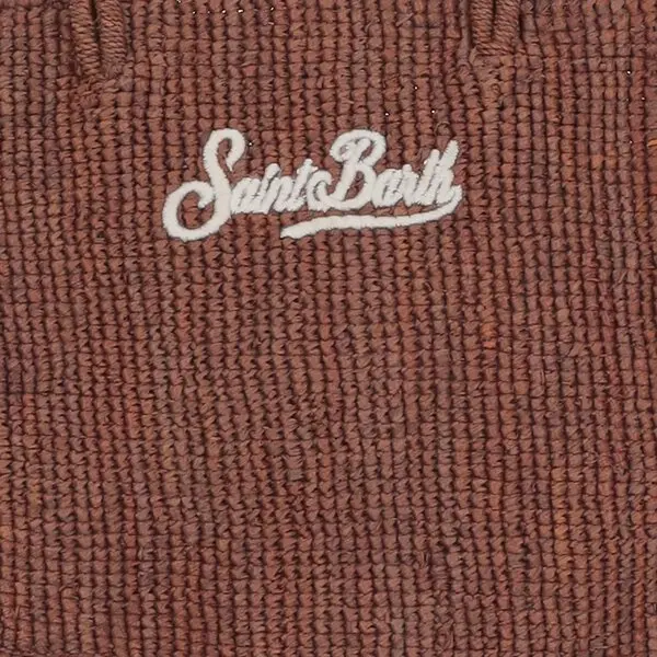 MC2 SAINT BARTH Raffia Handbag With Logo