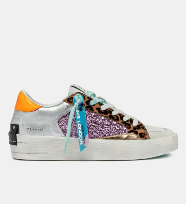 CRIME LONDON Sk8 Deluxe Wedge Exotic Purple