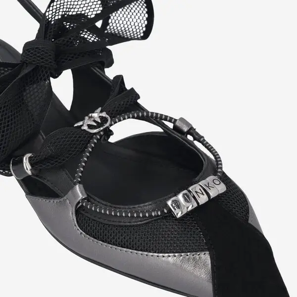 Pinko Slingback Lace Up Flats