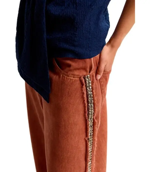 Essentiel Antwerp Jeeper Rust Wide Leg Jeans