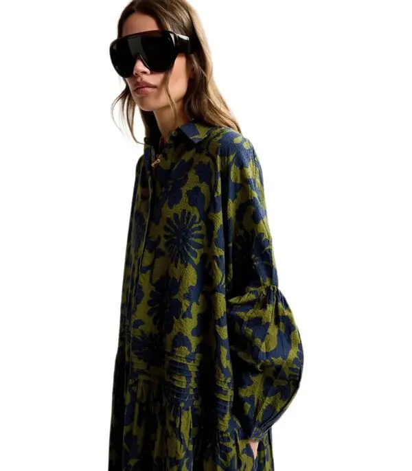 Essentiel Antwerp Floral Print Cotton Shirt Dress