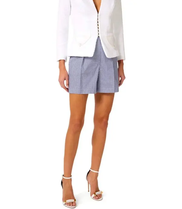 Elisabetta Franchi Striped And White Shorts