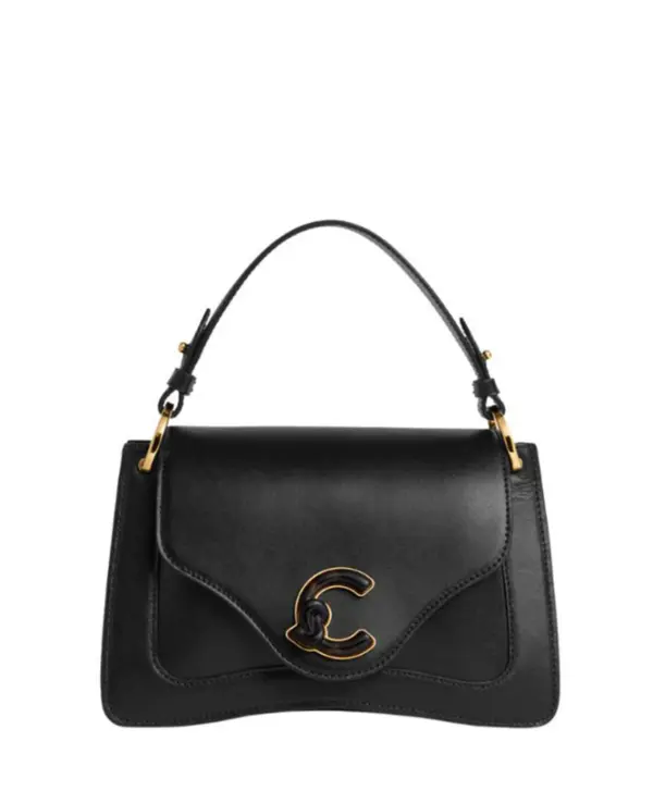 COCCINELLE C Me Calf&marb Leather Shoulder Bag - Nero