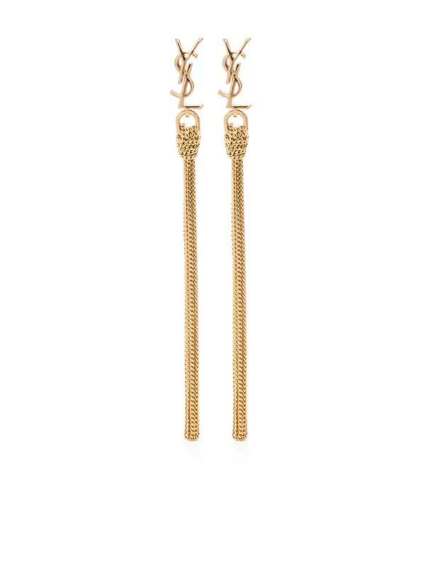 Saint Laurent Bo Pompons Chaines - Dore
