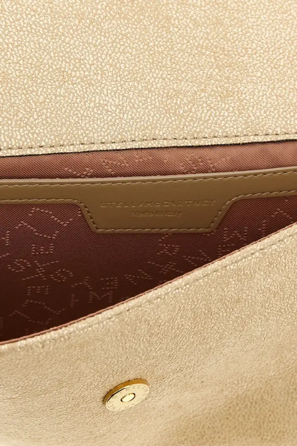 Stella McCartney Falabella Wallet W/chain Bag Eco Shiny Dotted Chamois W/tonal Chain - Gold