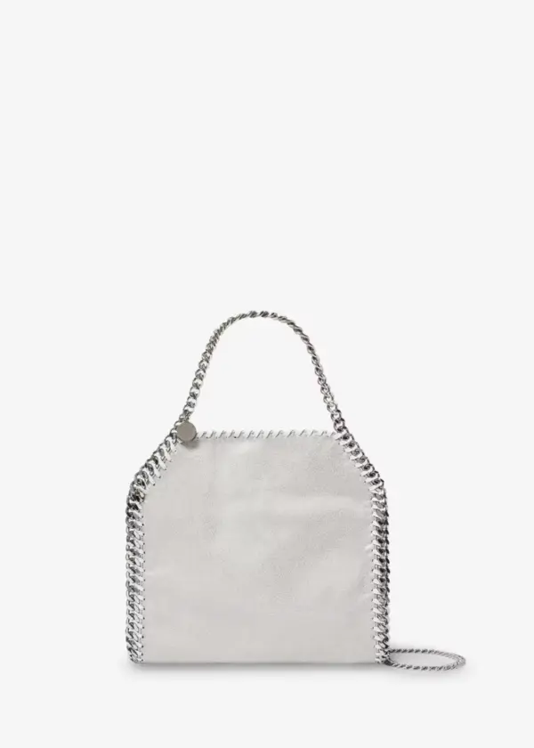 Stella McCartney Falabella Mini Bag Eco Shaggy Deer W/stainless Steel Chain - Grey