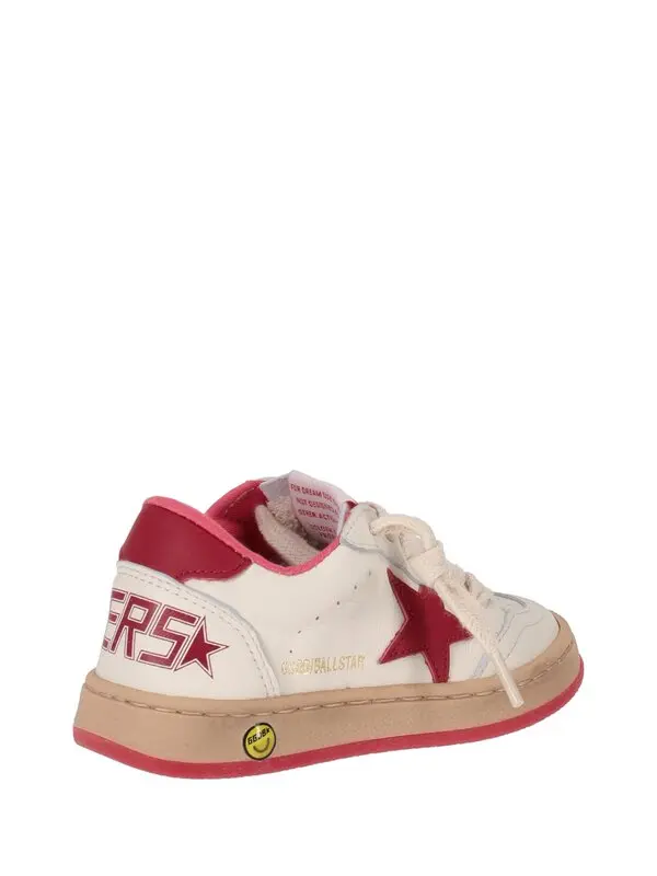 GOLDEN GOOSE Ballstar Nappa Leather Sneakers - White/red
